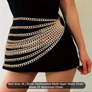 UnBranded1 | Accessories | Gold Chain Belt With Luxurious Texture ...